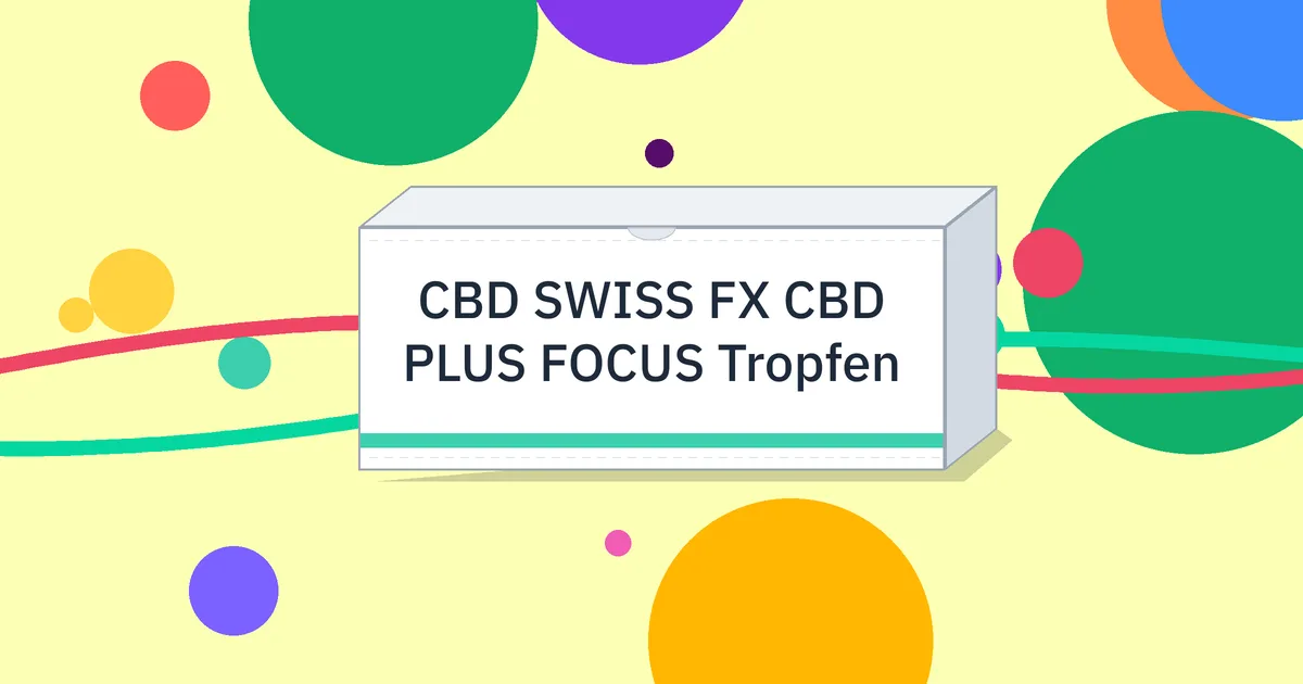 Symbolbild: Packung mit der Aufschrift CBD SWISS FX CBD PLUS FOCUS Tropfen (PZN 17901948) – Verfügbarkeit und Bezug in Apotheken in Frankfurt am Main
