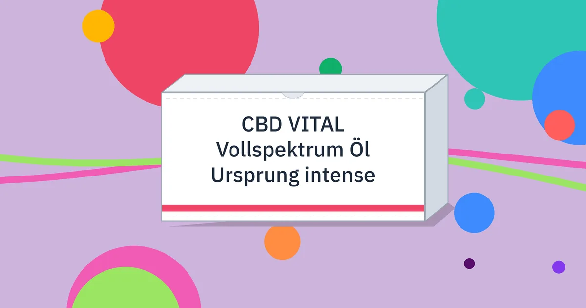 Symbolbild: Packung mit der Aufschrift CBD VITAL Vollspektrum Öl Ursprung intense (PZN 16631932) – Verfügbarkeit und Bezug in Apotheken in Frankfurt am Main