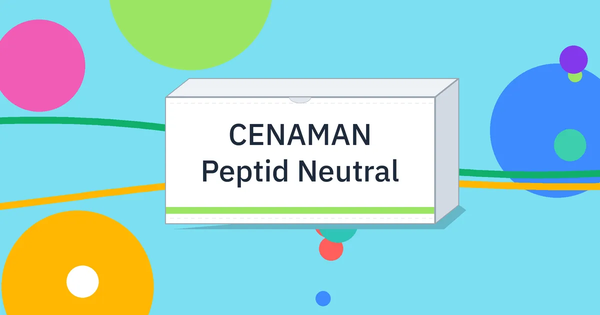 Symbolbild: Packung mit der Aufschrift CENAMAN Peptid Neutral (PZN 13710909) – Verfügbarkeit und Bezug in Apotheken in Frankfurt am Main