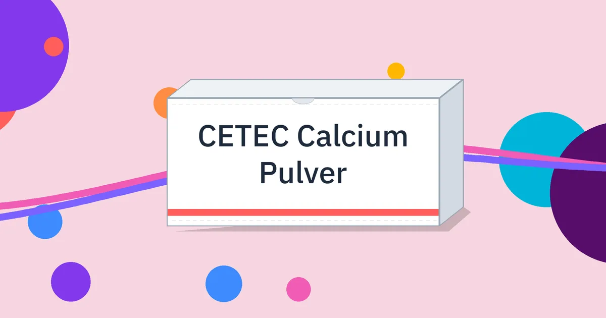 Symbolbild: Packung mit der Aufschrift CETEC Calcium Pulver (PZN 06998152) – Verfügbarkeit und Bezug in Apotheken in Frankfurt am Main