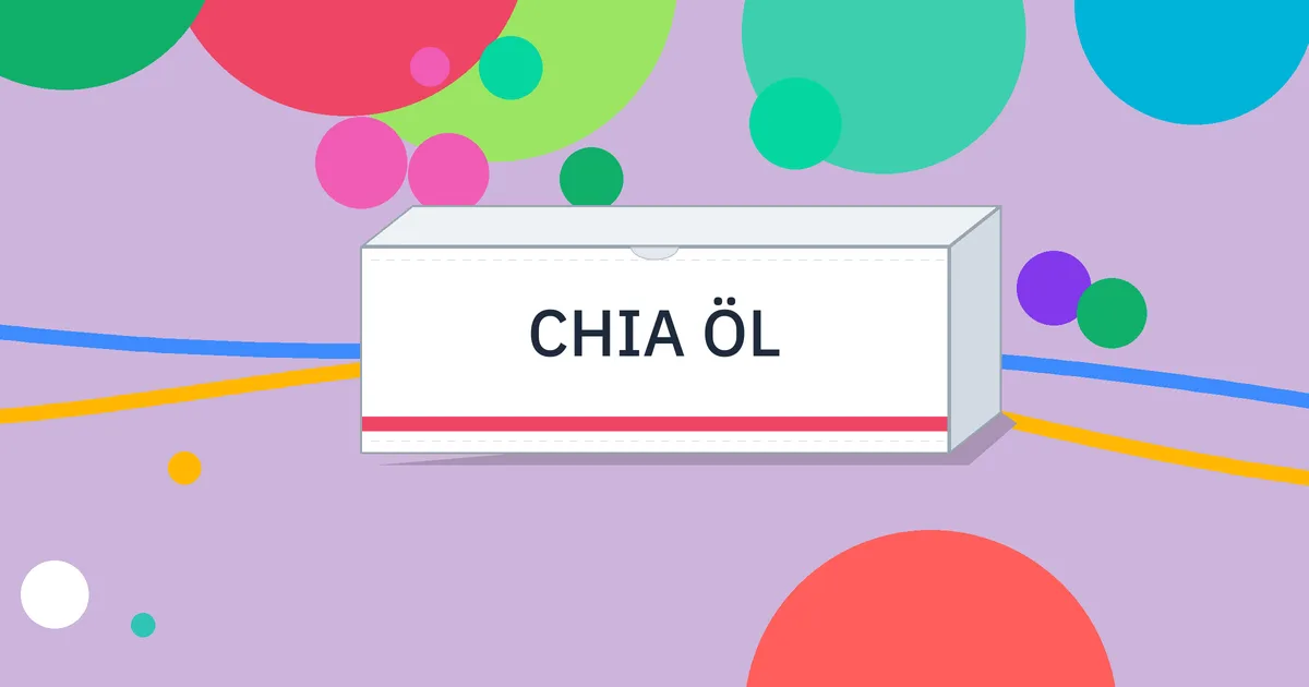 Symbolbild: Packung mit der Aufschrift CHIA ÖL (PZN 11374904) – Verfügbarkeit und Bezug in Apotheken in Frankfurt am Main
