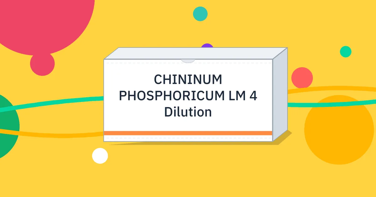 Symbolbild: Packung mit der Aufschrift CHININUM PHOSPHORICUM LM 4 Dilution (PZN 15866975) – Verfügbarkeit und Bezug in Apotheken in Frankfurt am Main
