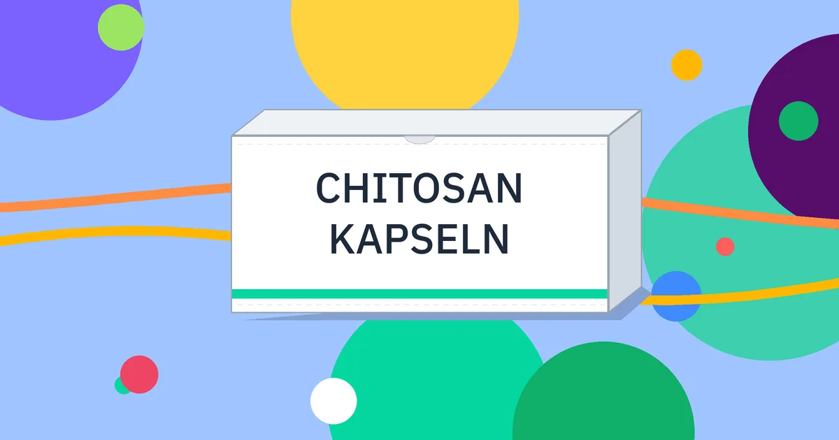 Symbolbild: Packung mit der Aufschrift CHITOSAN KAPSELN (PZN 07606349) – Verfügbarkeit und Bezug in Apotheken in Frankfurt am Main