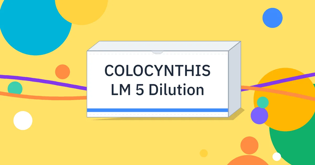 Symbolbild: Packung mit der Aufschrift COLOCYNTHIS LM 5 Dilution (PZN 12832579) – Verfügbarkeit und Bezug in Apotheken in Frankfurt am Main