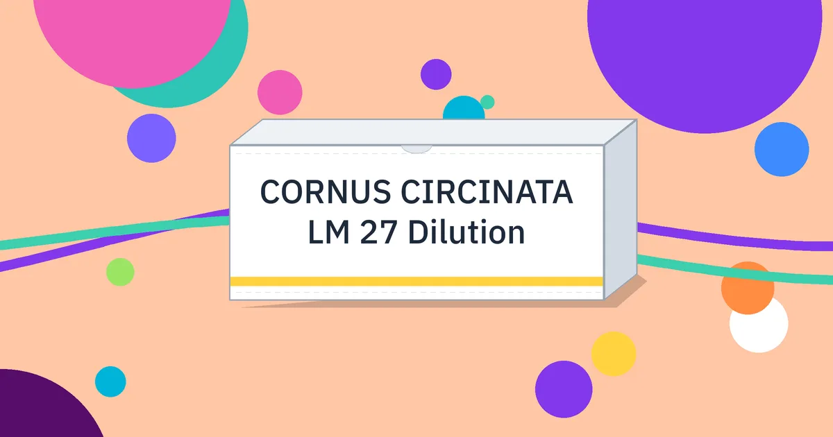 Symbolbild: Packung mit der Aufschrift CORNUS CIRCINATA LM 27 Dilution (PZN 13452318) – Verfügbarkeit und Bezug in Apotheken in Frankfurt am Main