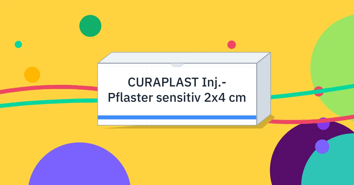 Symbolbild: Packung mit der Aufschrift CURAPLAST Inj.-Pflaster sensitiv 2x4 cm (PZN 05992012) – Verfügbarkeit und Bezug in Apotheken in Frankfurt am Main