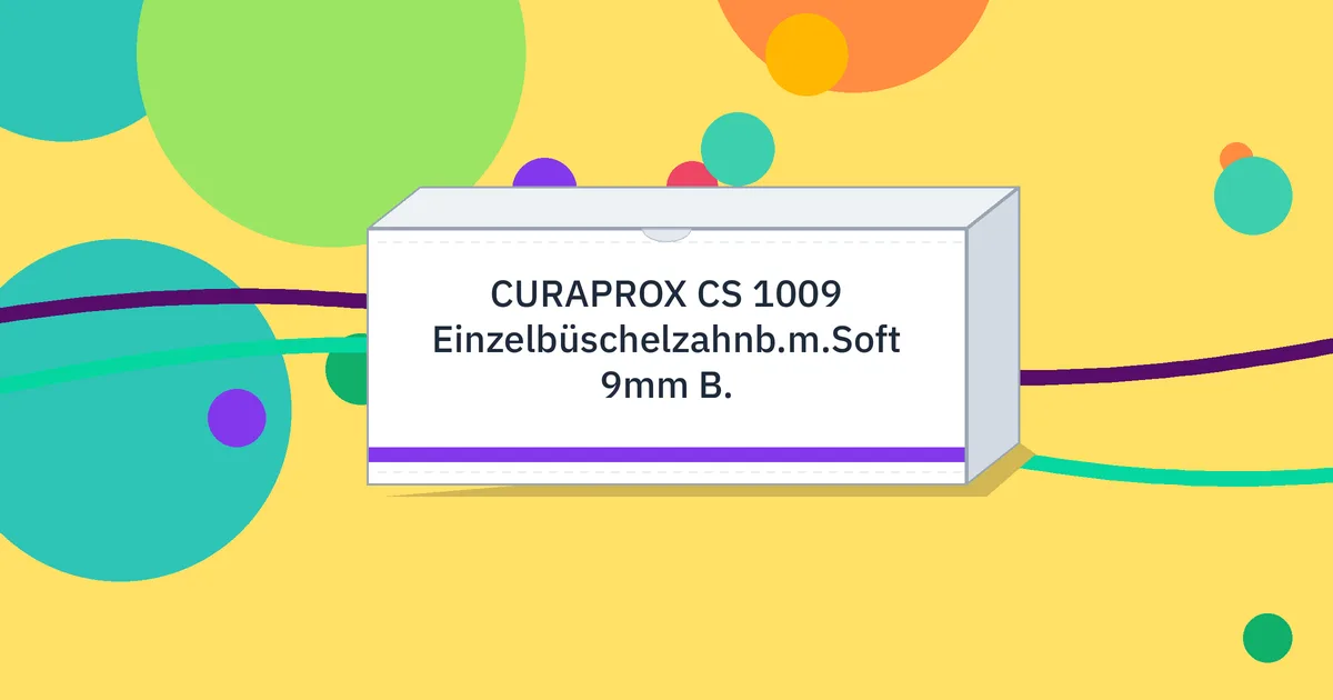 Symbolbild: Packung mit der Aufschrift CURAPROX CS 1009 Einzelbüschelzahnb.m.Soft 9mm B. (PZN 02483362) – Verfügbarkeit und Bezug in Apotheken in Frankfurt am Main
