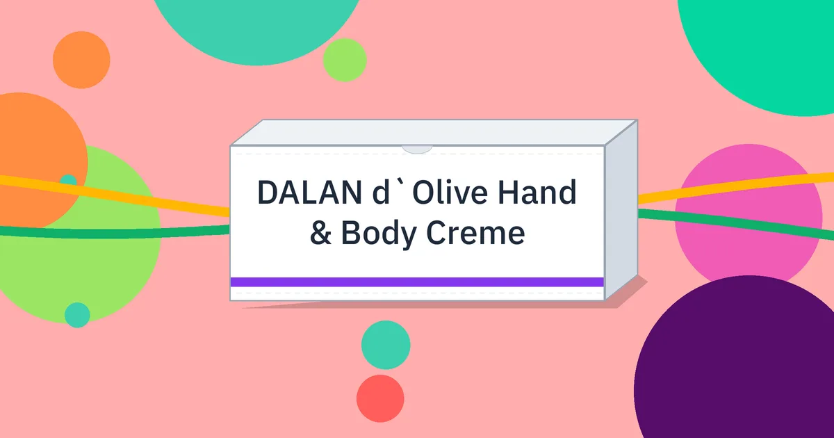 Symbolbild: Packung mit der Aufschrift DALAN d`Olive Hand & Body Creme (PZN 10097756) – Verfügbarkeit und Bezug in Apotheken in Frankfurt am Main