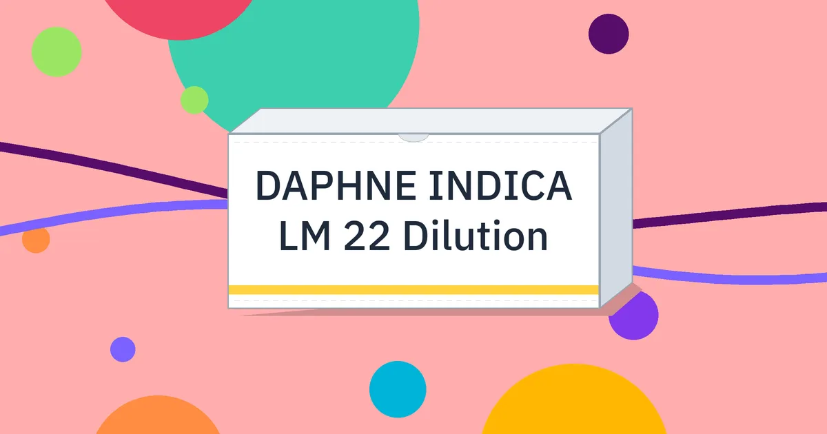Symbolbild: Packung mit der Aufschrift DAPHNE INDICA LM 22 Dilution (PZN 13461582) – Verfügbarkeit und Bezug in Apotheken in Frankfurt am Main