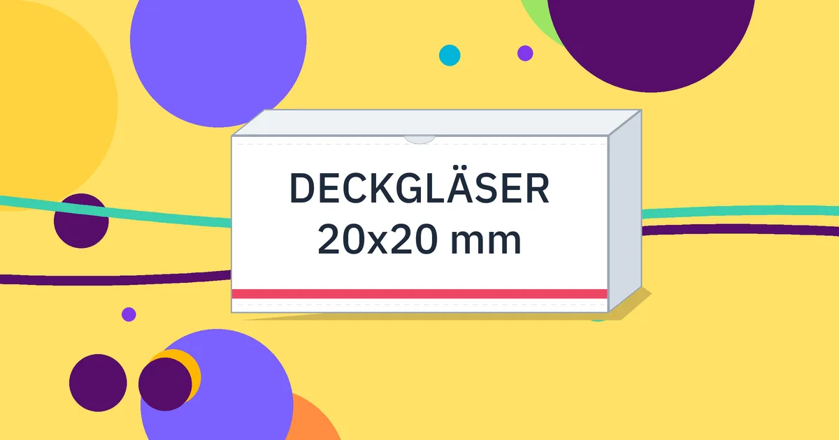 Symbolbild: Packung mit der Aufschrift DECKGLÄSER 20x20 mm (PZN 04818625) – Verfügbarkeit und Bezug in Apotheken in Frankfurt am Main