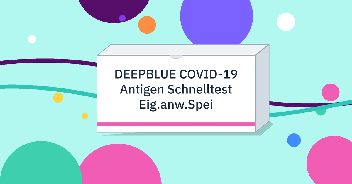 Symbolbild: Packung mit der Aufschrift DEEPBLUE COVID-19 Antigen Schnelltest Eig.anw.Spei (PZN 17873471) – Verfügbarkeit und Bezug in Apotheken in Frankfurt am Main