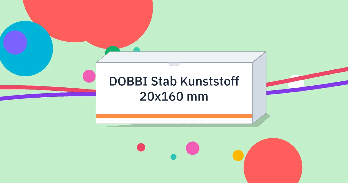 Symbolbild: Packung mit der Aufschrift DOBBI Stab Kunststoff 20x160 mm (PZN 05451902) – Verfügbarkeit und Bezug in Apotheken in Frankfurt am Main
