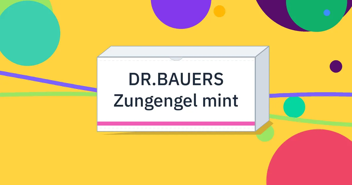 Symbolbild: Packung mit der Aufschrift DR.BAUERS Zungengel mint (PZN 16352008) – Verfügbarkeit und Bezug in Apotheken in Frankfurt am Main
