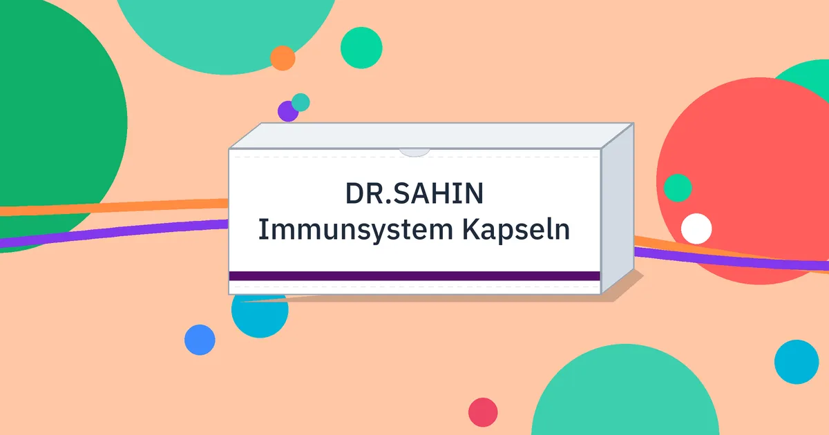 Symbolbild: Packung mit der Aufschrift DR.SAHIN Immunsystem Kapseln (PZN 17983188) – Verfügbarkeit und Bezug in Apotheken in Frankfurt am Main