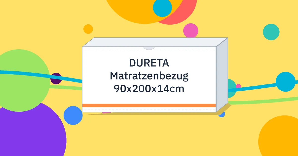Symbolbild: Packung mit der Aufschrift DURETA Matratzenbezug 90x200x14cm (PZN 01855181) – Verfügbarkeit und Bezug in Apotheken in Frankfurt am Main
