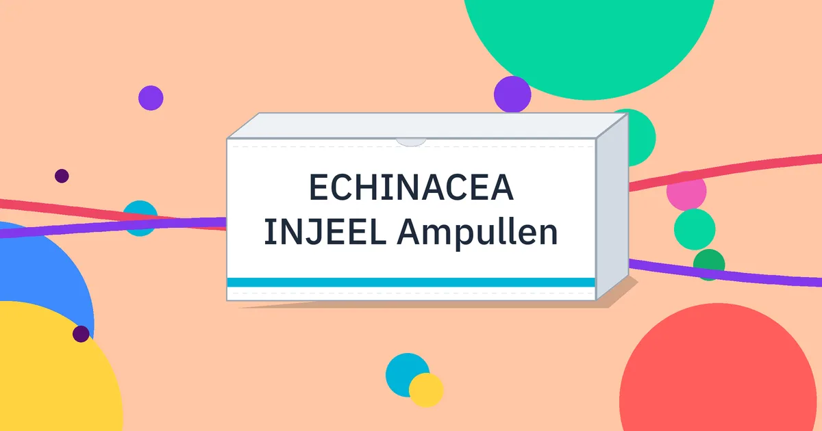 Symbolbild: Packung mit der Aufschrift ECHINACEA INJEEL Ampullen (PZN 02019676) – Verfügbarkeit und Bezug in Apotheken in Frankfurt am Main