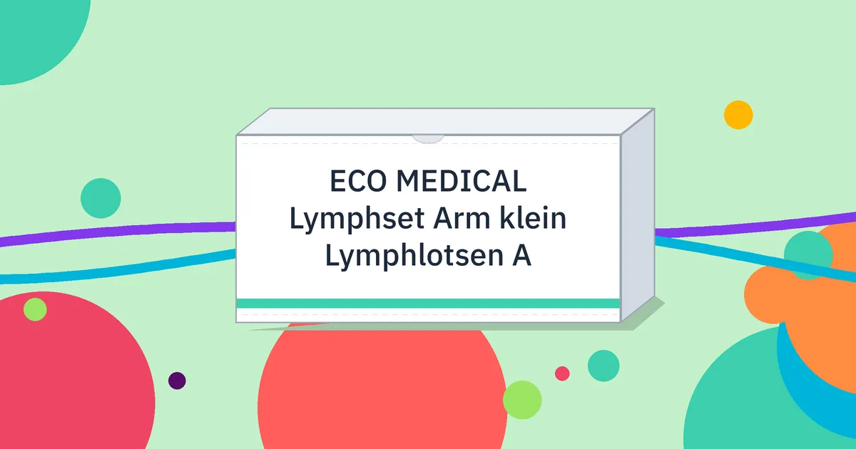 Symbolbild: Packung mit der Aufschrift ECO MEDICAL Lymphset Arm klein Lymphlotsen A (PZN 18207747) – Verfügbarkeit und Bezug in Apotheken in Frankfurt am Main