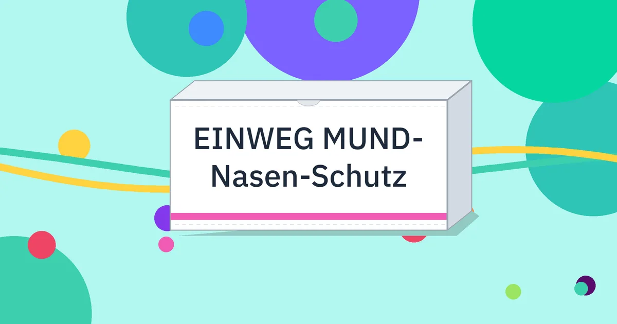 Symbolbild: Packung mit der Aufschrift EINWEG MUND-Nasen-Schutz (PZN 16665701) – Verfügbarkeit und Bezug in Apotheken in Frankfurt am Main