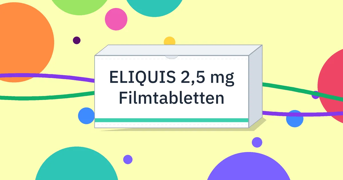Symbolbild: Packung mit der Aufschrift ELIQUIS 2,5 mg Filmtabletten (PZN 20359660) – Verfügbarkeit und Bezug in Apotheken in Frankfurt am Main