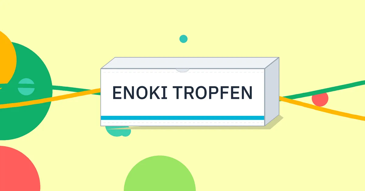 Symbolbild: Packung mit der Aufschrift ENOKI TROPFEN (PZN 15229174) – Verfügbarkeit und Bezug in Apotheken in Frankfurt am Main