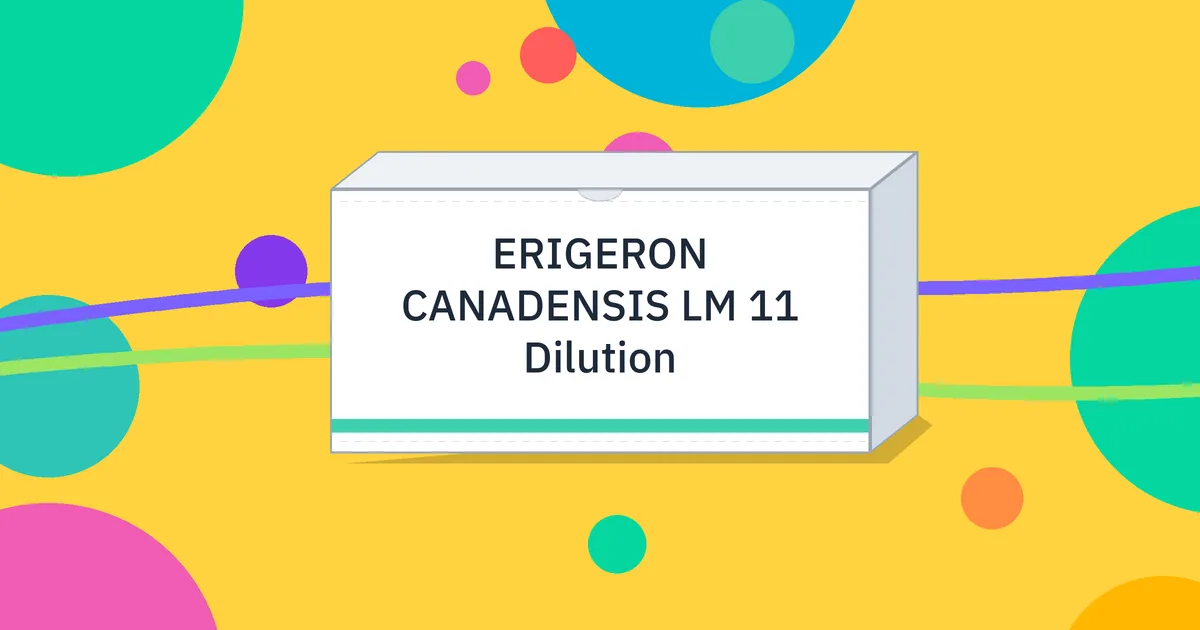 Symbolbild: Packung mit der Aufschrift ERIGERON CANADENSIS LM 11 Dilution (PZN 13478105) – Verfügbarkeit und Bezug in Apotheken in Frankfurt am Main