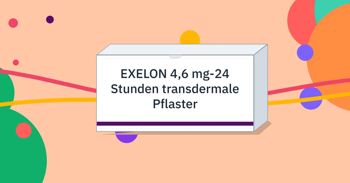 Symbolbild: Packung mit der Aufschrift EXELON 4,6 mg-24 Stunden transdermale Pflaster (PZN 13197665) – Verfügbarkeit und Bezug in Apotheken in Frankfurt am Main