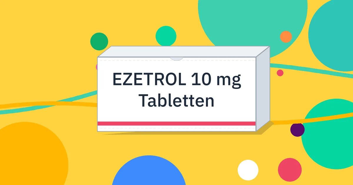 Symbolbild: Packung mit der Aufschrift EZETROL 10 mg Tabletten (PZN 19289256) – Verfügbarkeit und Bezug in Apotheken in Frankfurt am Main