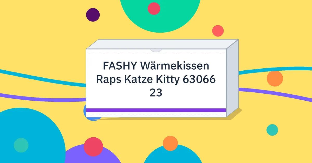 Symbolbild: Packung mit der Aufschrift FASHY Wärmekissen Raps Katze Kitty 63066 23 (PZN 18648612) – Verfügbarkeit und Bezug in Apotheken in Frankfurt am Main