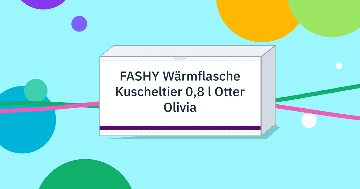 Symbolbild: Packung mit der Aufschrift FASHY Wärmflasche Kuscheltier 0,8 l Otter Olivia (PZN 18648428) – Verfügbarkeit und Bezug in Apotheken in Frankfurt am Main