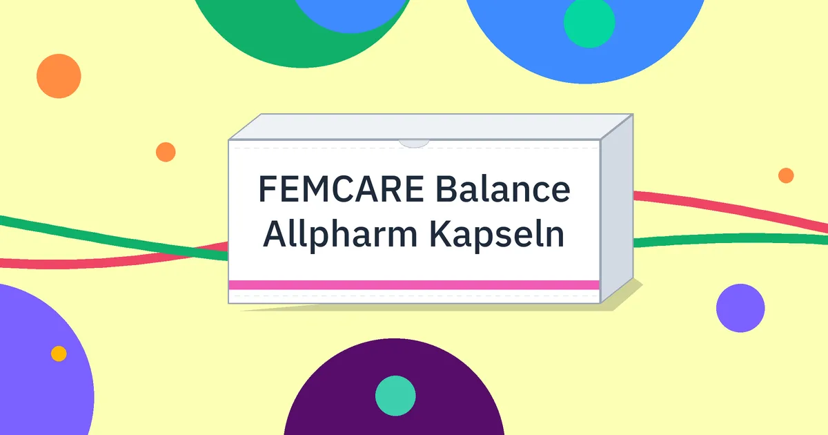 Symbolbild: Packung mit der Aufschrift FEMCARE Balance Allpharm Kapseln (PZN 19390564) – Verfügbarkeit und Bezug in Apotheken in Frankfurt am Main