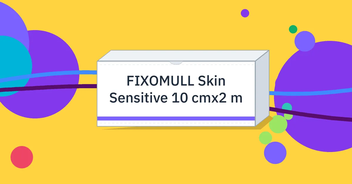 Symbolbild: Packung mit der Aufschrift FIXOMULL Skin Sensitive 10 cmx2 m (PZN 19347545) – Verfügbarkeit und Bezug in Apotheken in Frankfurt am Main