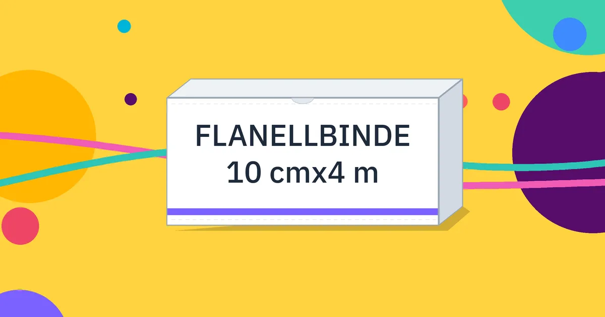 Symbolbild: Packung mit der Aufschrift FLANELLBINDE 10 cmx4 m (PZN 01960021) – Verfügbarkeit und Bezug in Apotheken in Frankfurt am Main