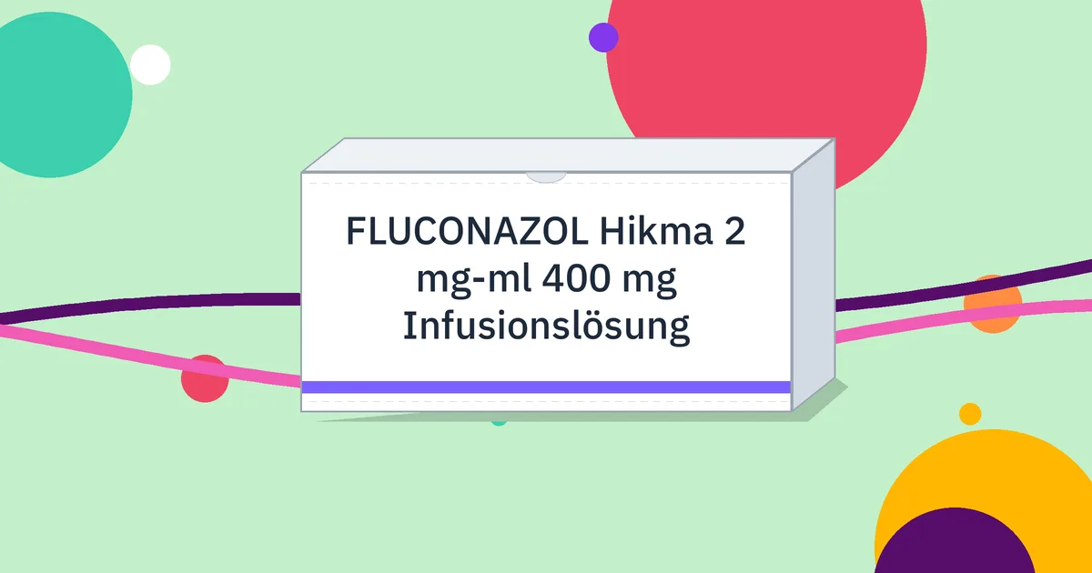 Symbolbild: Packung mit der Aufschrift FLUCONAZOL Hikma 2 mg-ml 400 mg Infusionslösung (PZN 05960377) – Verfügbarkeit und Bezug in Apotheken in Frankfurt am Main