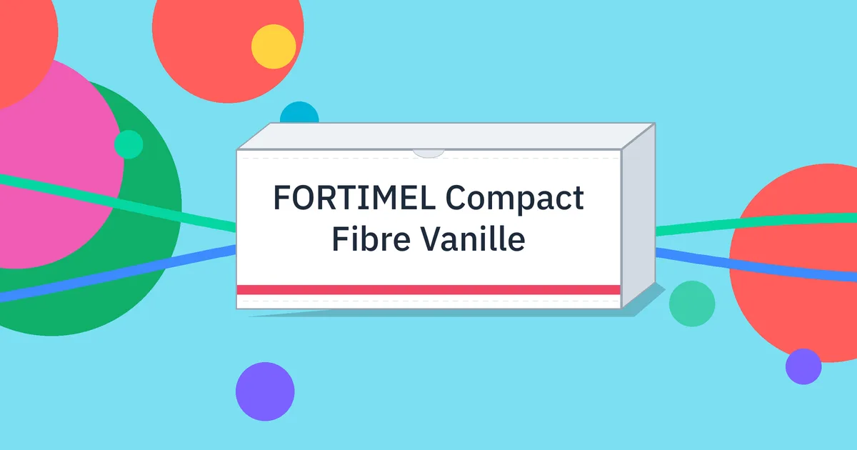Symbolbild: Packung mit der Aufschrift FORTIMEL Compact Fibre Vanille (PZN 08997062) – Verfügbarkeit und Bezug in Apotheken in Frankfurt am Main