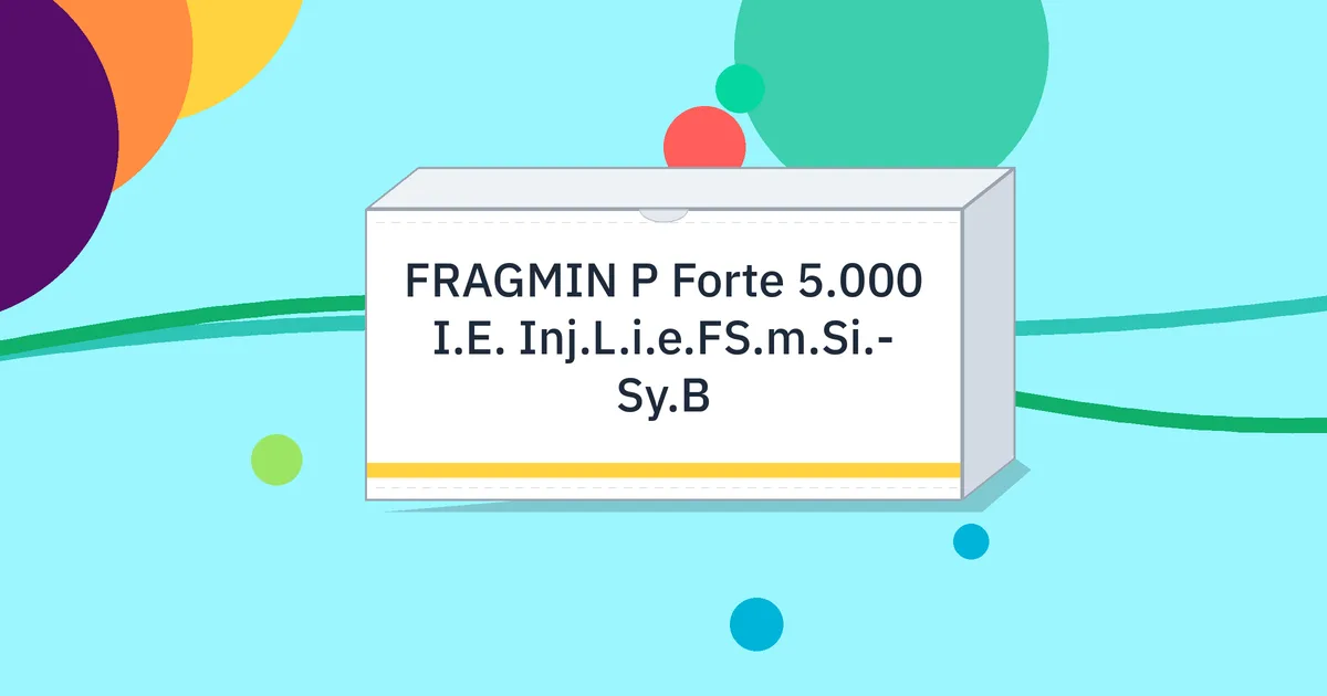 Symbolbild: Packung mit der Aufschrift FRAGMIN P Forte 5.000 I.E. Inj.L.i.e.FS.m.Si.-Sy.B (PZN 10174971) – Verfügbarkeit und Bezug in Apotheken in Frankfurt am Main