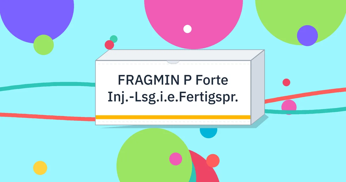 Symbolbild: Packung mit der Aufschrift FRAGMIN P Forte Inj.-Lsg.i.e.Fertigspr. (PZN 00657214) – Verfügbarkeit und Bezug in Apotheken in Frankfurt am Main