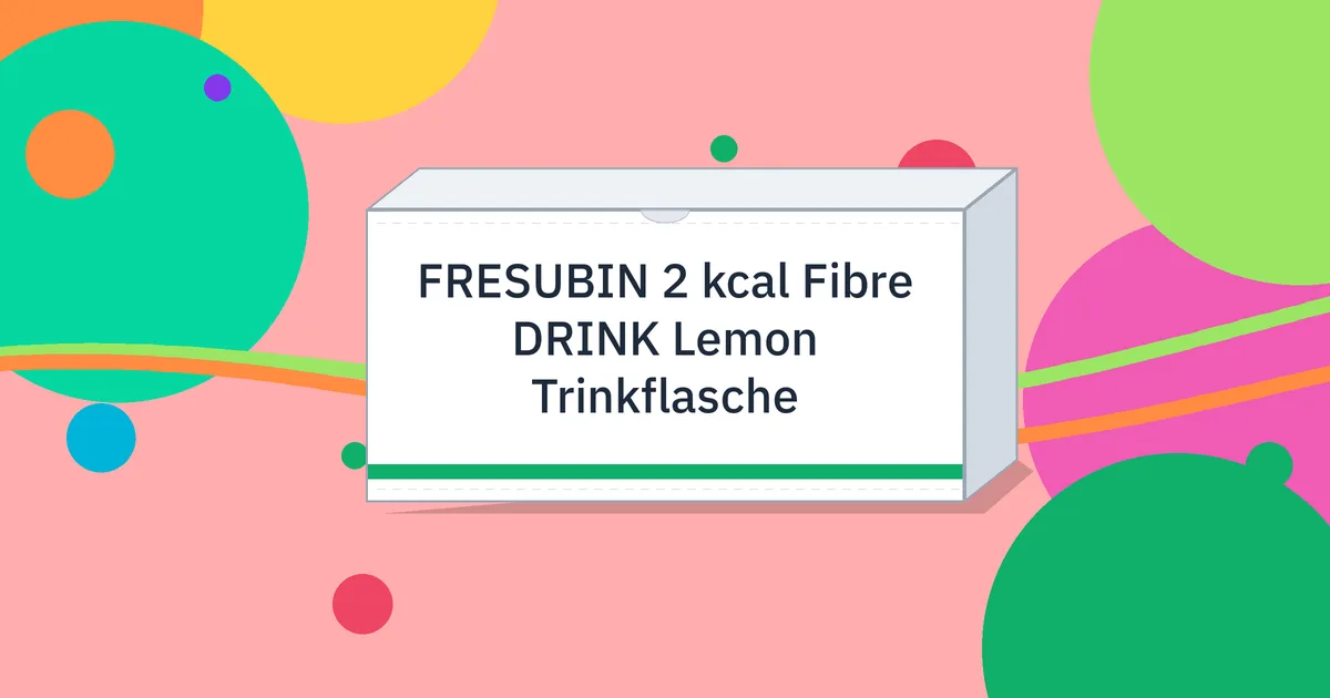 Symbolbild: Packung mit der Aufschrift FRESUBIN 2 kcal Fibre DRINK Lemon Trinkflasche (PZN 14201498) – Verfügbarkeit und Bezug in Apotheken in Frankfurt am Main