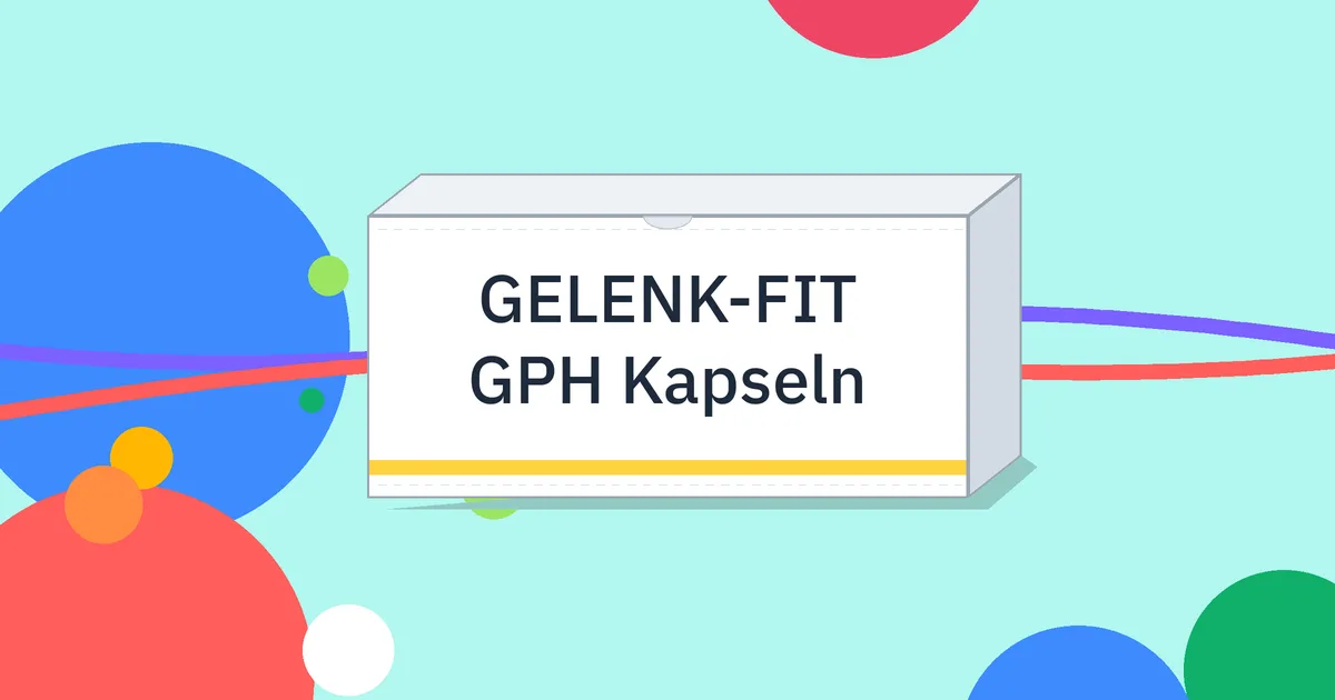 Symbolbild: Packung mit der Aufschrift GELENK-FIT GPH Kapseln (PZN 05896981) – Verfügbarkeit und Bezug in Apotheken in Frankfurt am Main