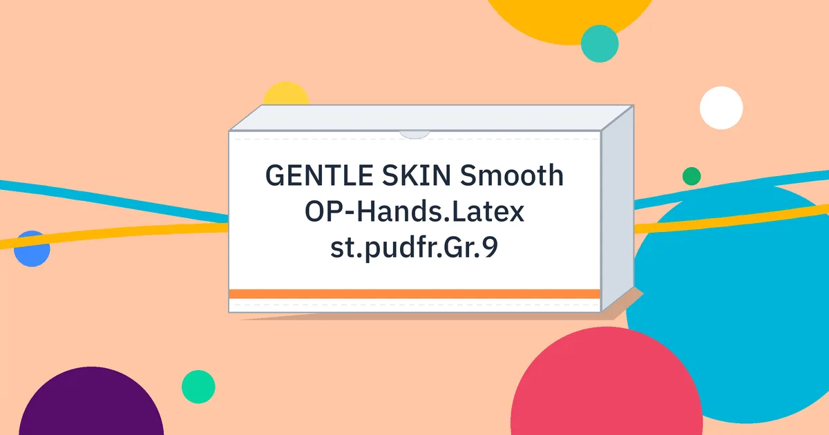 Symbolbild: Packung mit der Aufschrift GENTLE SKIN Smooth OP-Hands.Latex st.pudfr.Gr.9 (PZN 11154835) – Verfügbarkeit und Bezug in Apotheken in Frankfurt am Main