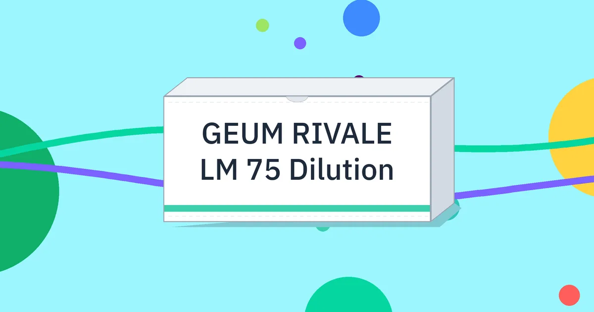 Symbolbild: Packung mit der Aufschrift GEUM RIVALE LM 75 Dilution (PZN 13543073) – Verfügbarkeit und Bezug in Apotheken in Frankfurt am Main
