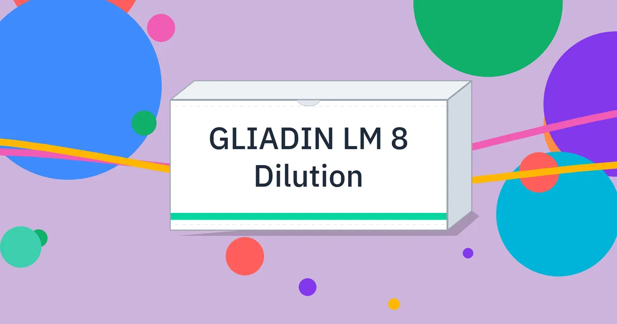 Symbolbild: Packung mit der Aufschrift GLIADIN LM 8 Dilution (PZN 13544150) – Verfügbarkeit und Bezug in Apotheken in Frankfurt am Main