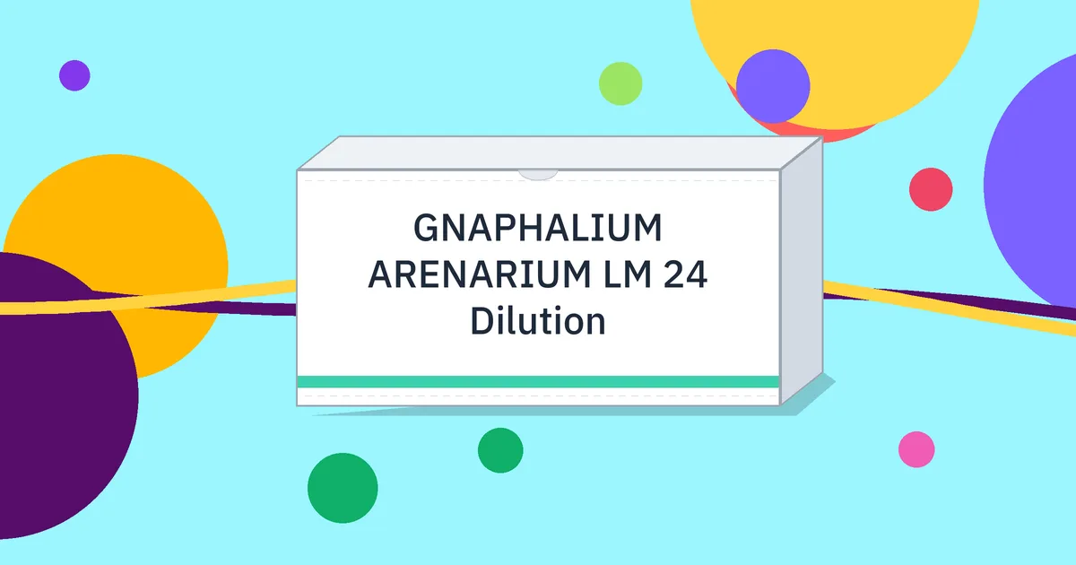 Symbolbild: Packung mit der Aufschrift GNAPHALIUM ARENARIUM LM 24 Dilution (PZN 13544807) – Verfügbarkeit und Bezug in Apotheken in Frankfurt am Main
