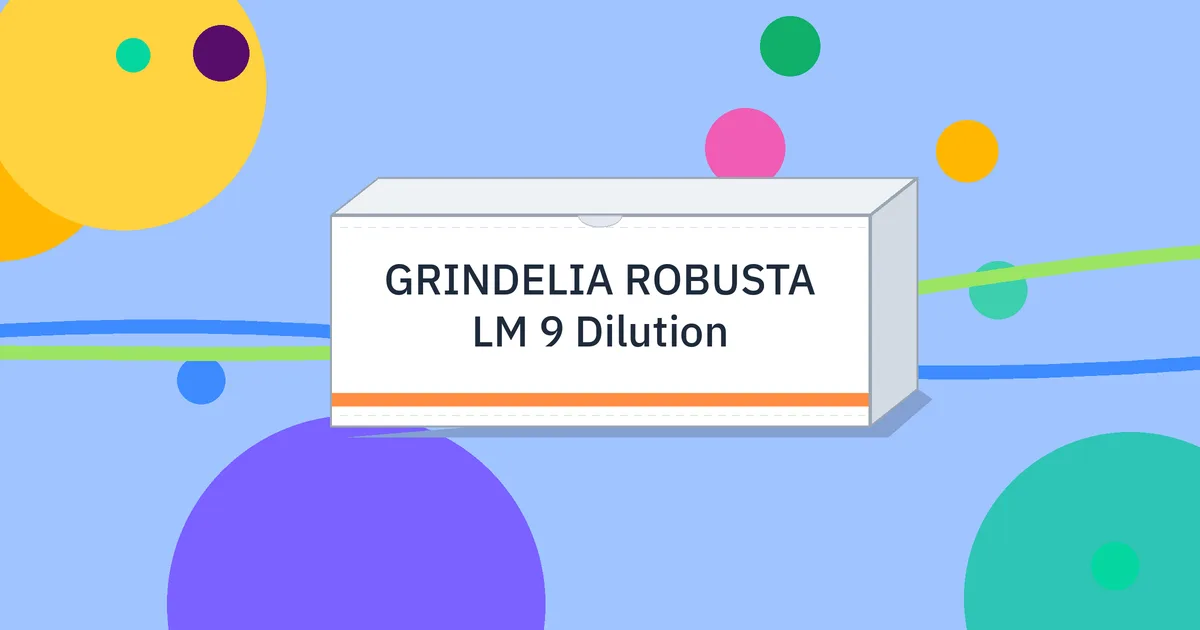 Symbolbild: Packung mit der Aufschrift GRINDELIA ROBUSTA LM 9 Dilution (PZN 13546930) – Verfügbarkeit und Bezug in Apotheken in Frankfurt am Main