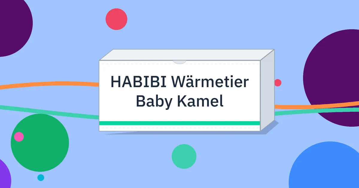 Symbolbild: Packung mit der Aufschrift HABIBI Wärmetier Baby Kamel (PZN 15747762) – Verfügbarkeit und Bezug in Apotheken in Frankfurt am Main