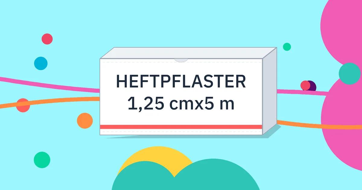Symbolbild: Packung mit der Aufschrift HEFTPFLASTER 1,25 cmx5 m (PZN 19268946) – Verfügbarkeit und Bezug in Apotheken in Frankfurt am Main
