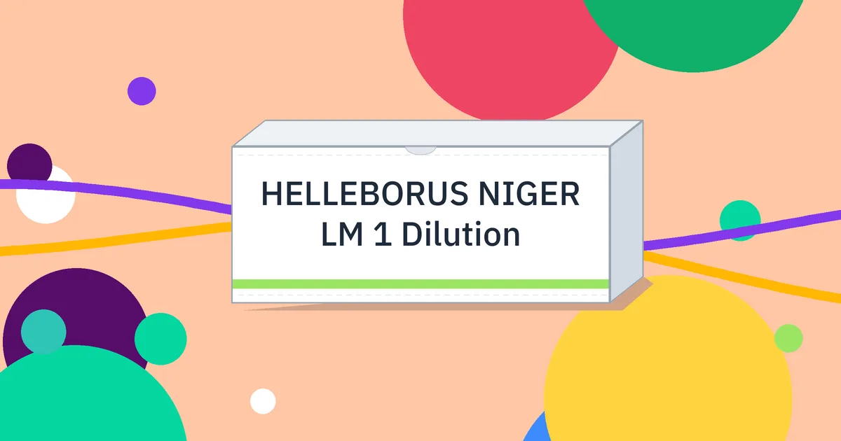Symbolbild: Packung mit der Aufschrift HELLEBORUS NIGER LM 1 Dilution (PZN 10919075) – Verfügbarkeit und Bezug in Apotheken in Frankfurt am Main