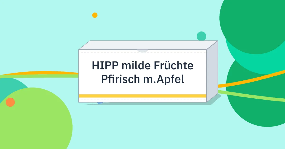 Symbolbild: Packung mit der Aufschrift HIPP milde Früchte Pfirisch m.Apfel (PZN 00262361) – Verfügbarkeit und Bezug in Apotheken in Frankfurt am Main