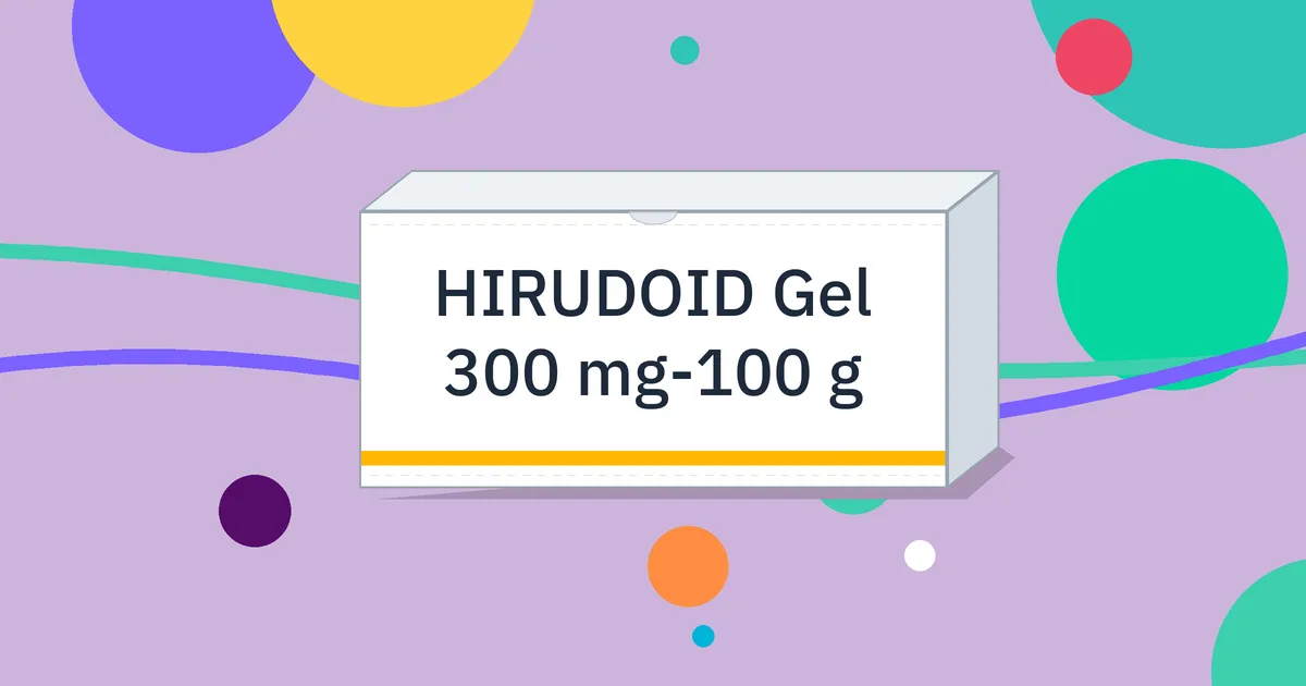 Symbolbild: Packung mit der Aufschrift HIRUDOID Gel 300 mg-100 g (PZN 06624227) – Verfügbarkeit und Bezug in Apotheken in Frankfurt am Main