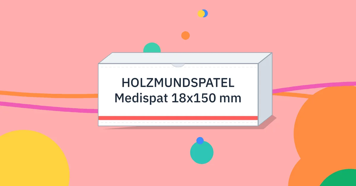 Symbolbild: Packung mit der Aufschrift HOLZMUNDSPATEL Medispat 18x150 mm (PZN 19527359) – Verfügbarkeit und Bezug in Apotheken in Frankfurt am Main