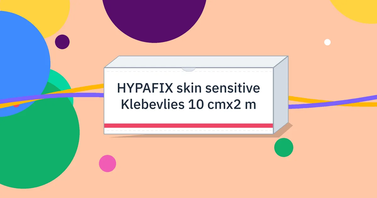Symbolbild: Packung mit der Aufschrift HYPAFIX skin sensitive Klebevlies 10 cmx2 m (PZN 18760065) – Verfügbarkeit und Bezug in Apotheken in Frankfurt am Main